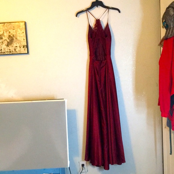 Dresses | Used Prom Dress Mediumsmall Wine Red And Has Pockets | Poshmark